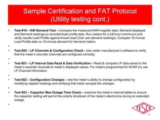 AMI Meter Certification Before, During and After Deployment | PPTX