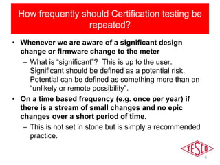 AMI Meter Certification Before, During and After Deployment | PPT