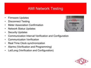 AMI Meter Certification Before, During and After Deployment | PPTX