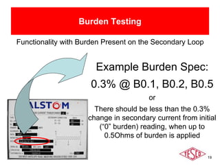 Ratio, Burden, Admittance Testing | PPT | Free Download