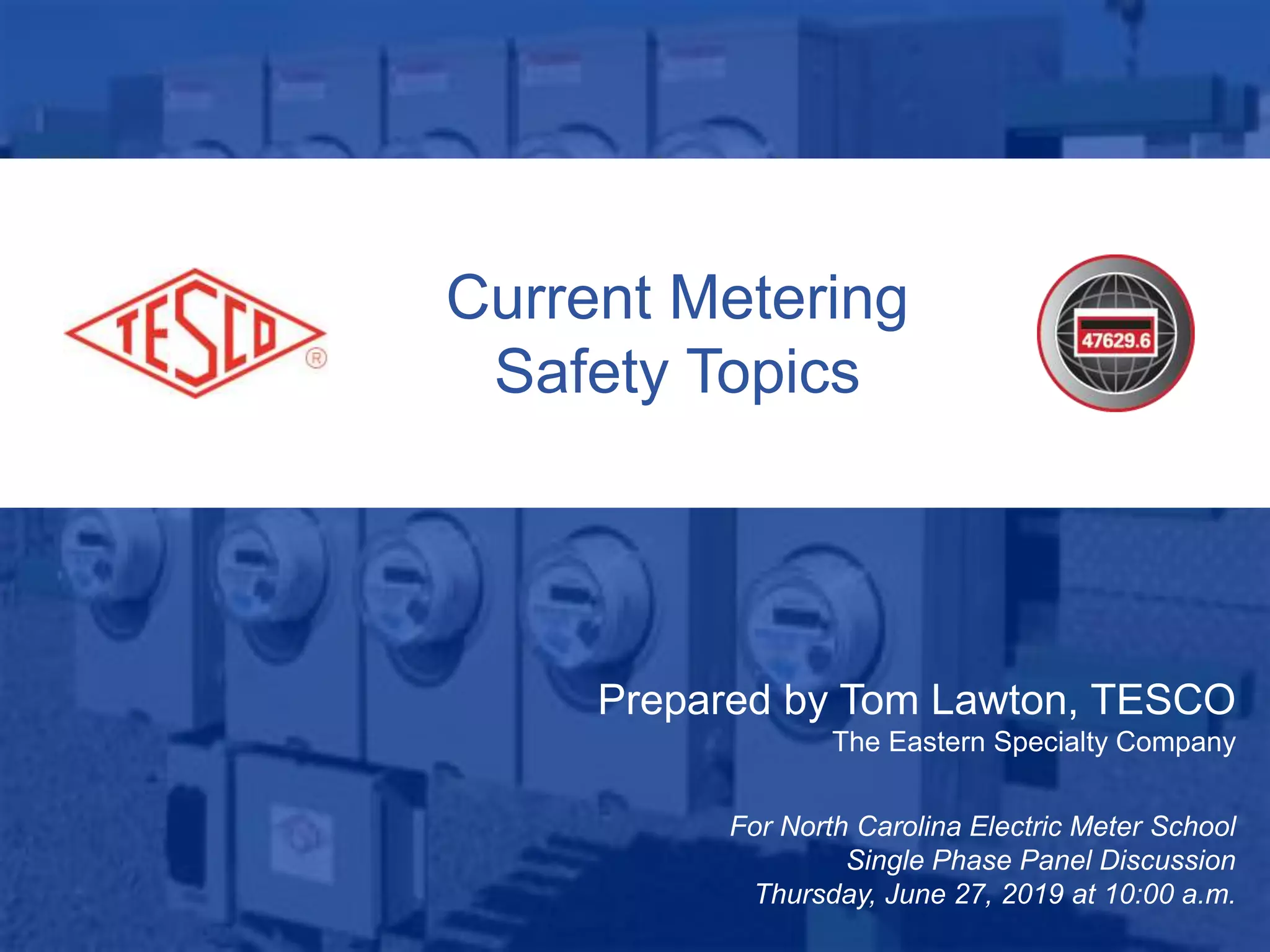 Current Metering Safety Topics | PPT