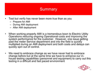 Fundamentals of AMI Testing | PPTX