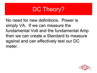 Theory of AC and DC Meter Testing | PPTX
