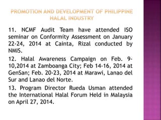 Ncmf halal program | PPT