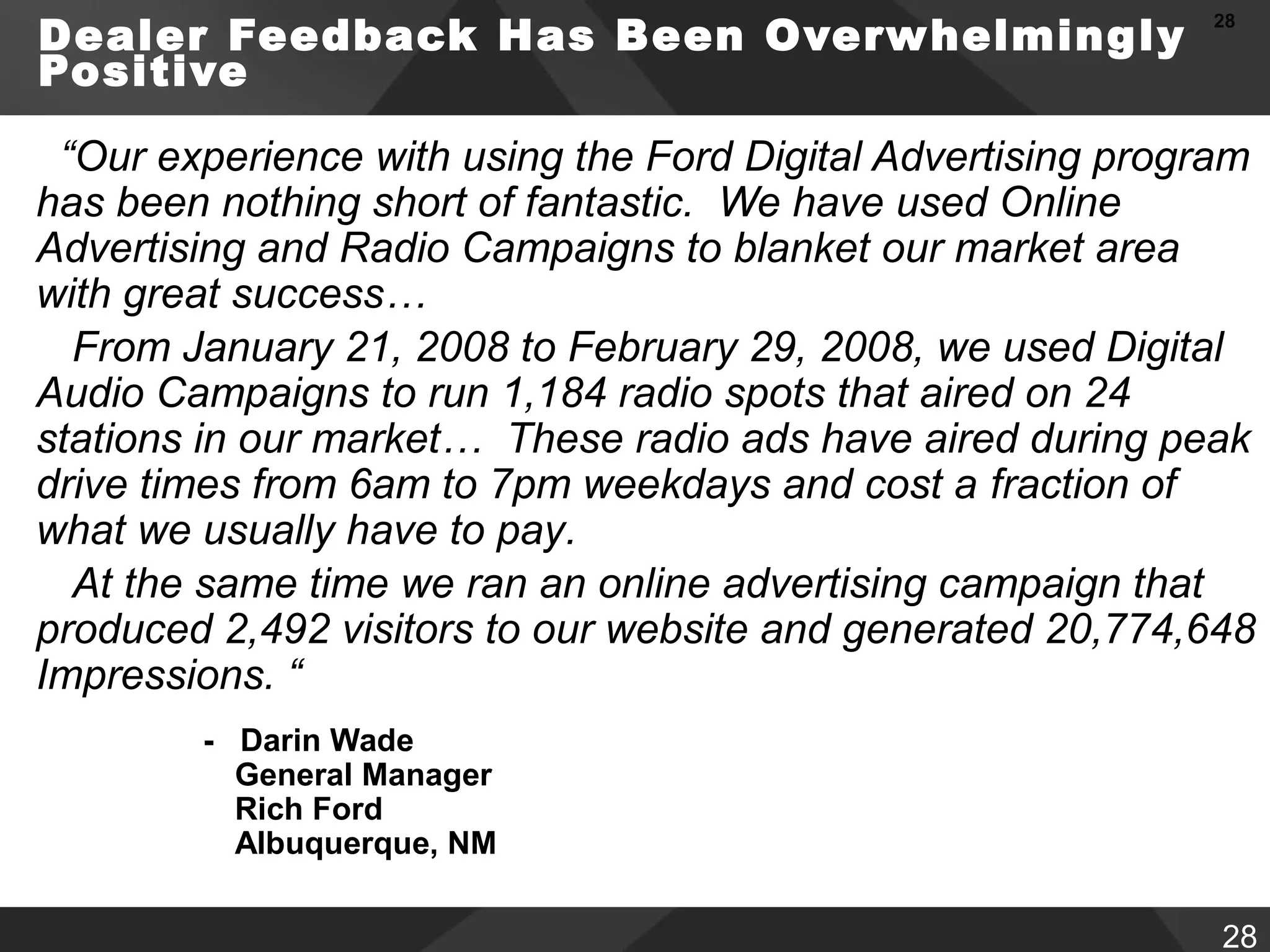 Ncm metropolitan 20 group digital advertising | PPT