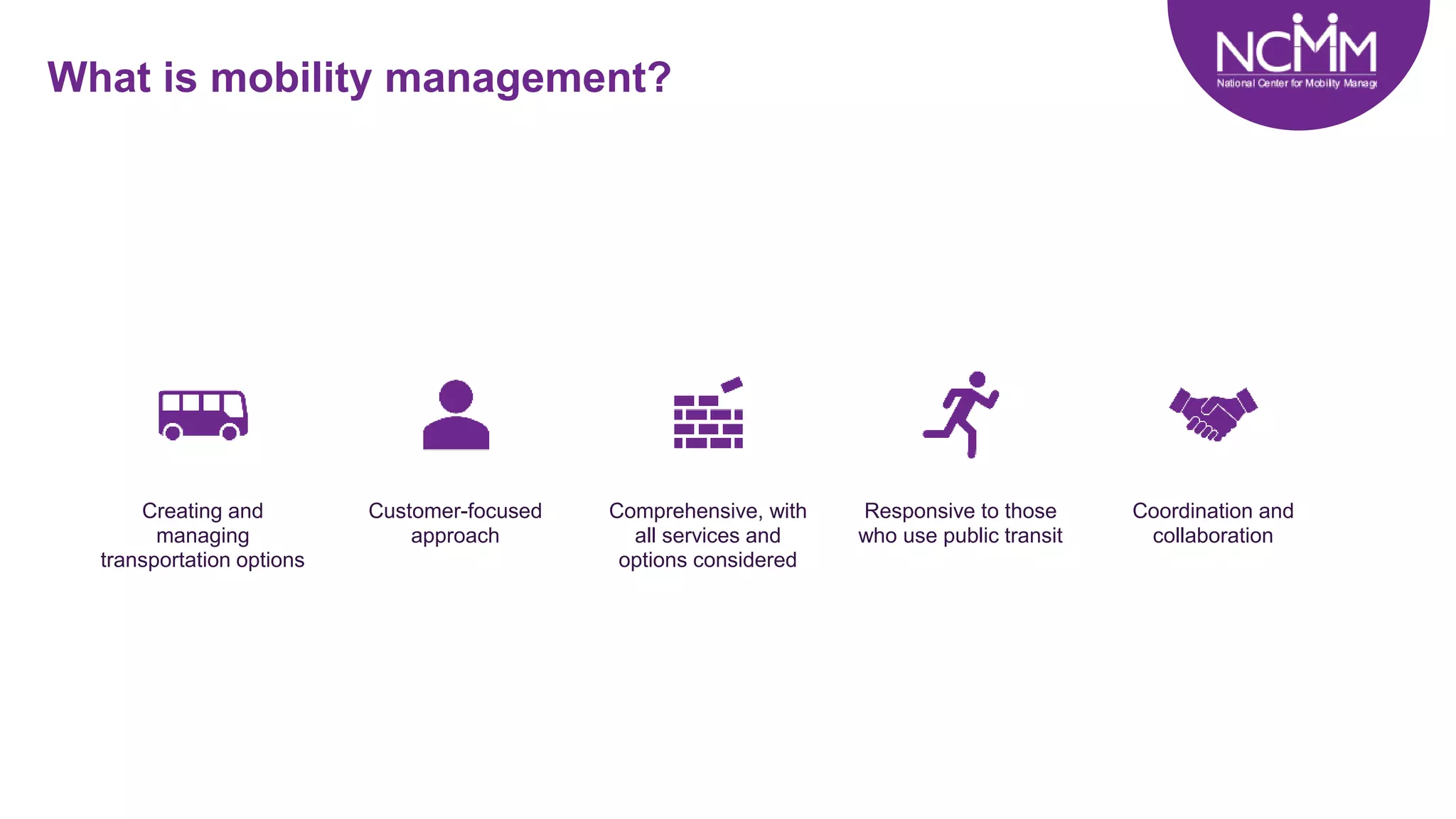 Regional Mobility Management Approaches and Partnerships | PPT