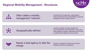 Regional Mobility Management Approaches and Partnerships | PPT