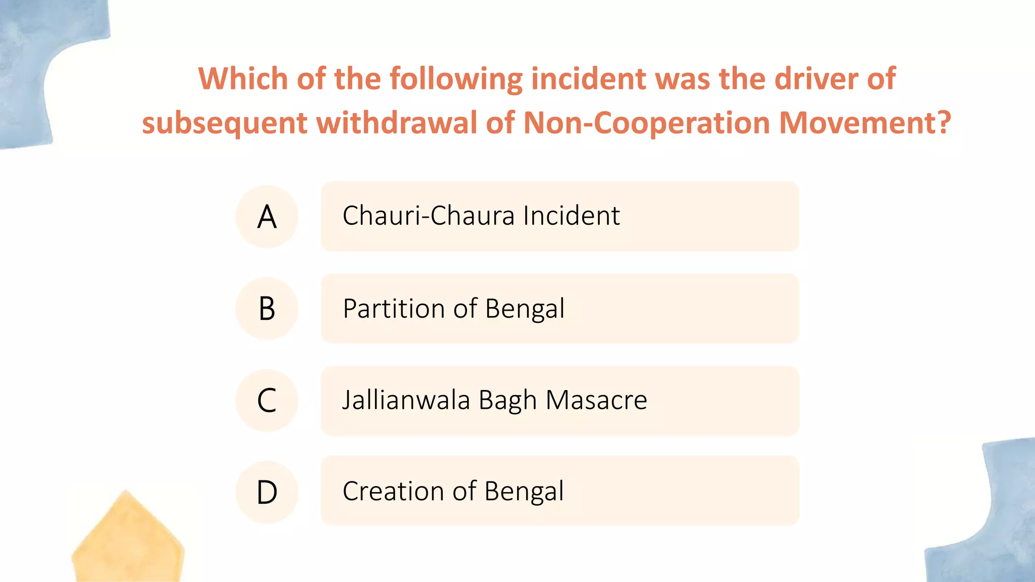 Non Cooperation Movement | India | Gandhi | Freedom Struggle | PPT