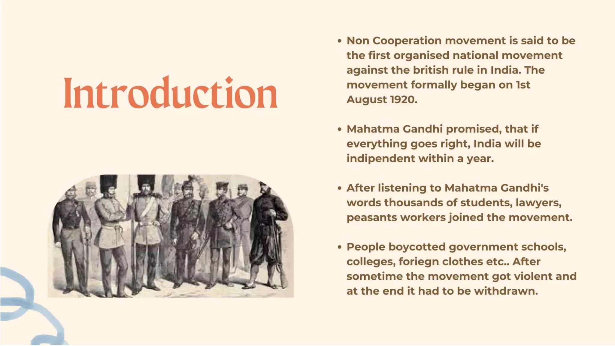 Non Cooperation Movement | India | Gandhi | Freedom Struggle | PPT