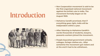 Non Cooperation Movement | India | Gandhi | Freedom Struggle | PPTX