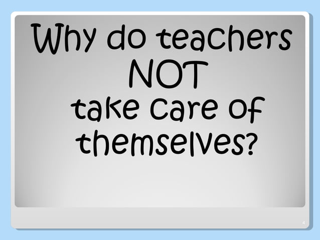 Teacher Self-Care: It's a Balancing Act! | PPT | Wellness | Healthy Living