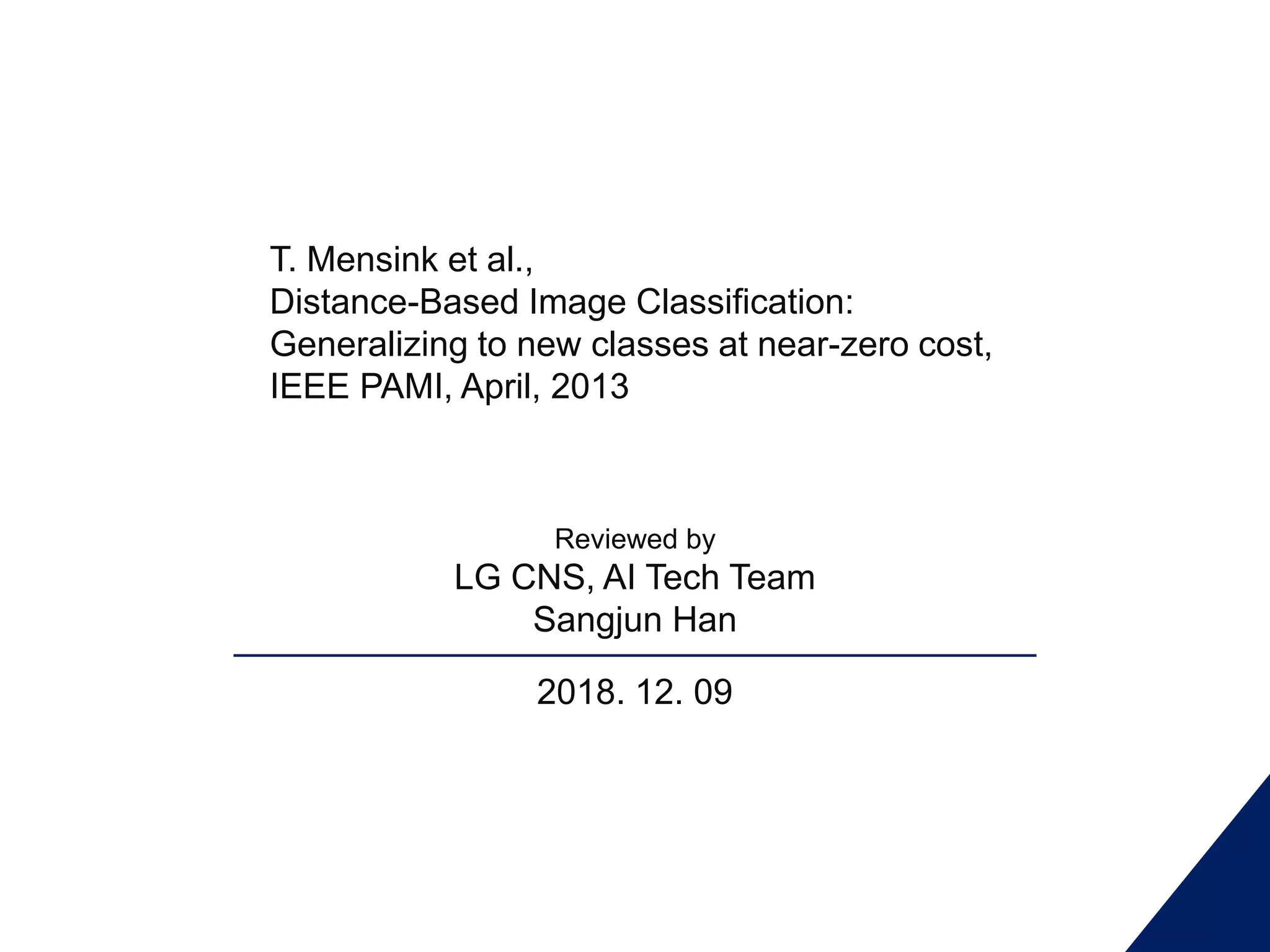 Nearest Class Mean Metric Learning | PPT