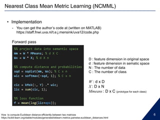 Nearest Class Mean Metric Learning | PPT