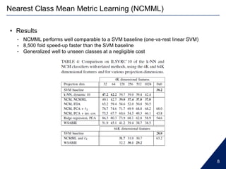 Nearest Class Mean Metric Learning | PPT
