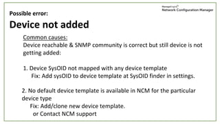 Network Configuration Manager Training - [Season 4] Part 1 ...