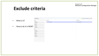 NCM Training - Part 2 - Automation, Notification, Compliance and Reports | PPT