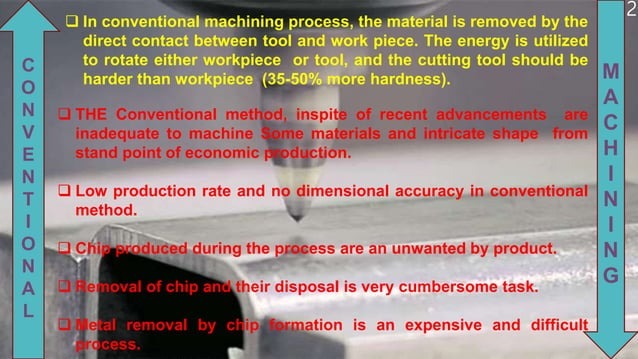 NON CONVENTIONAL MACHINING PRESENTATION | PPTX | Physics | Science