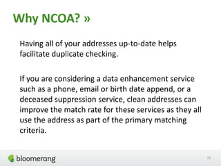 All About NCOA | PPTX