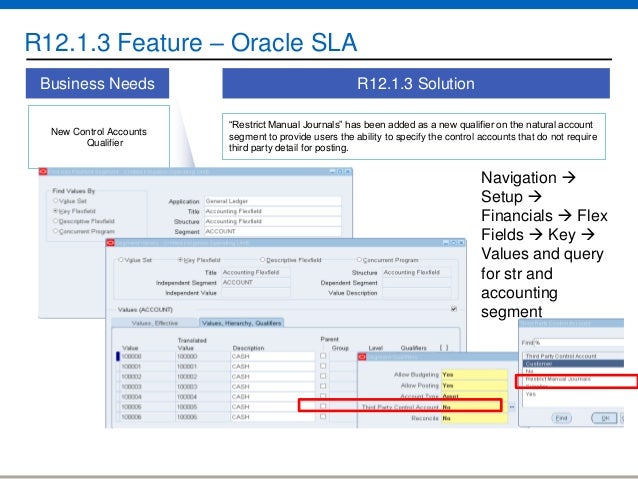 Oracle R12.1.2 and R12.1.3 features
