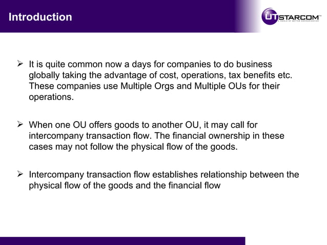 R12 Intercompany Flow | PPT | Business Accounting & Finance | Business