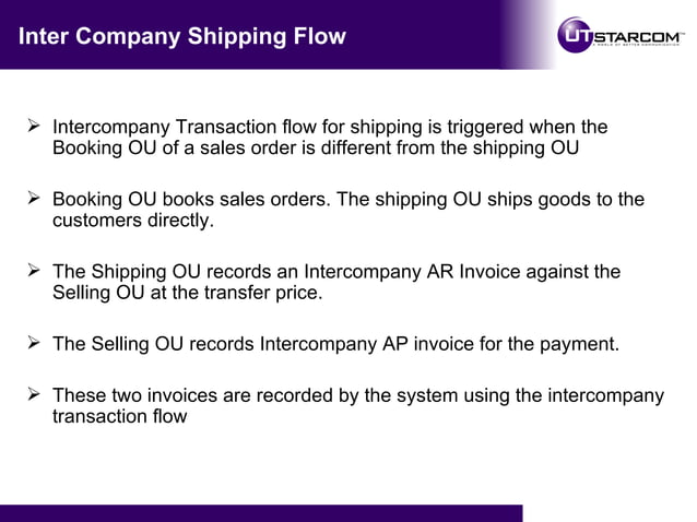R12 Intercompany Flow | PPT | Business Accounting & Finance | Business