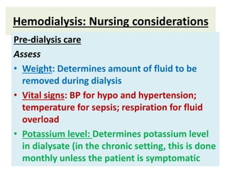 Nursing Care of Patient on Dialysis | PPTX