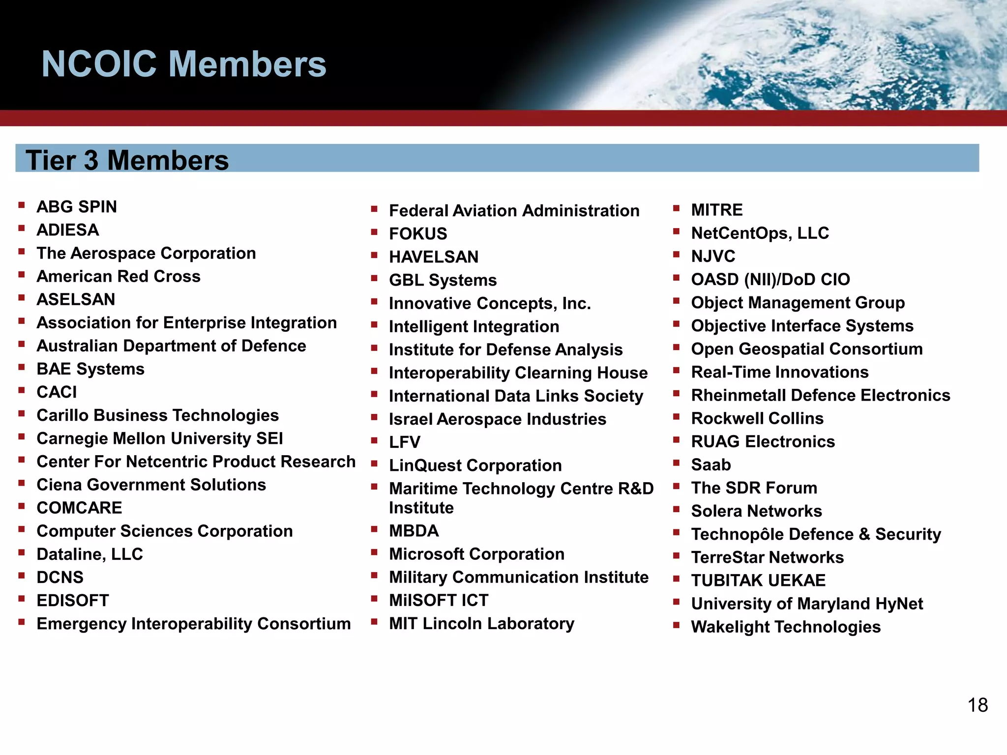 NCOIC Overview | PDF