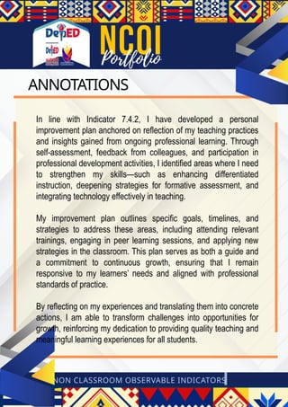 NCOI PORTFOLIO TEACHER VI-BLUE.pptx teach | PPTX