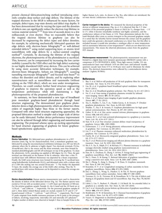 Broadband high photoresponse from pure monolayer graphene photodetector ...