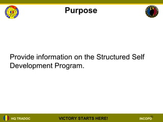 Structured Self Development Promotion Points