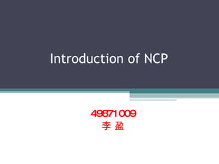 Ncp | PPT