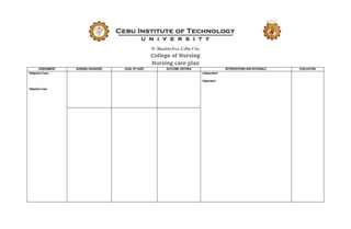 NCP-FORMAT-1.docx | Medical Health