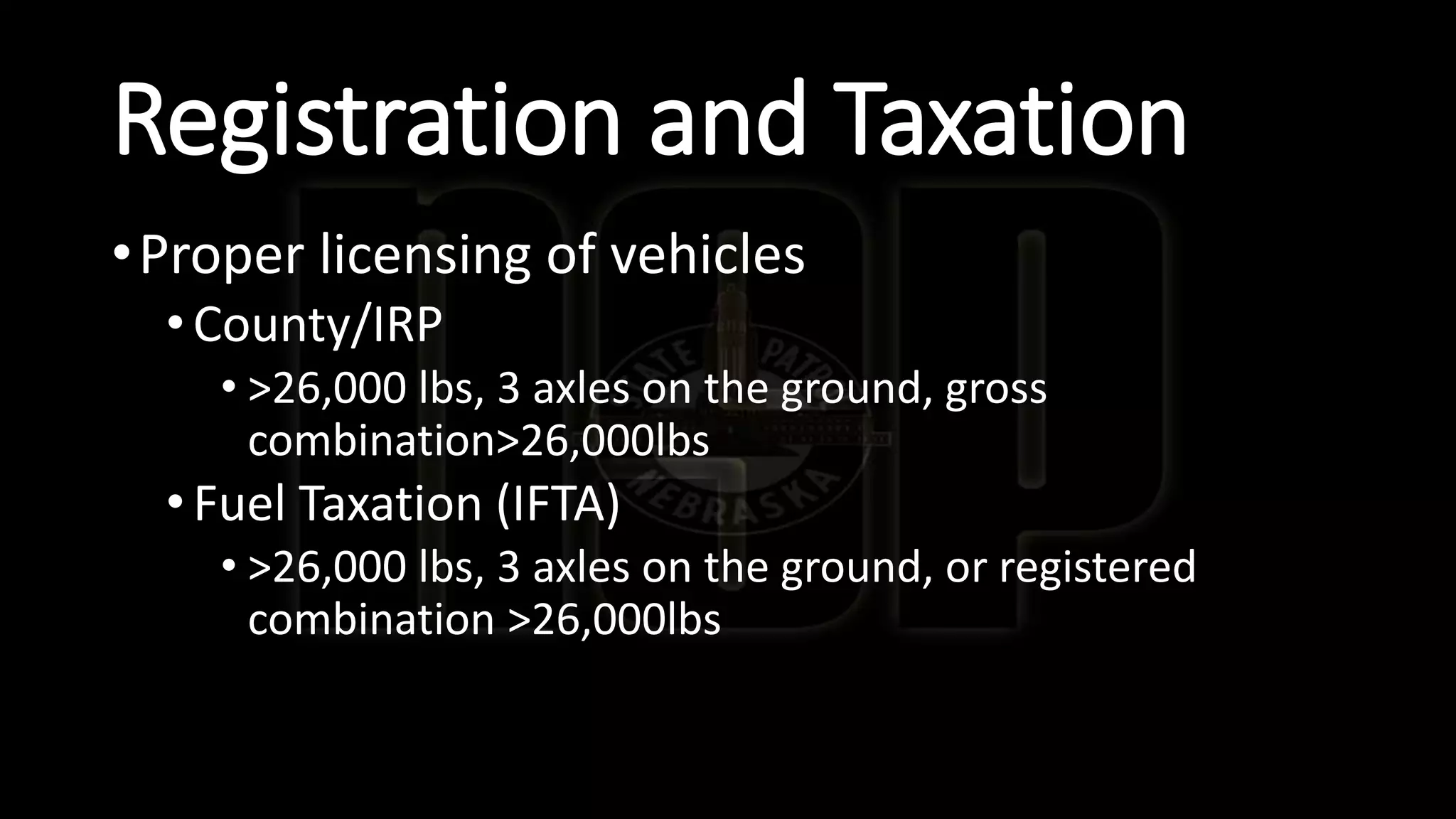 Federal Motor Carrier Rules and Regulations | PPTX