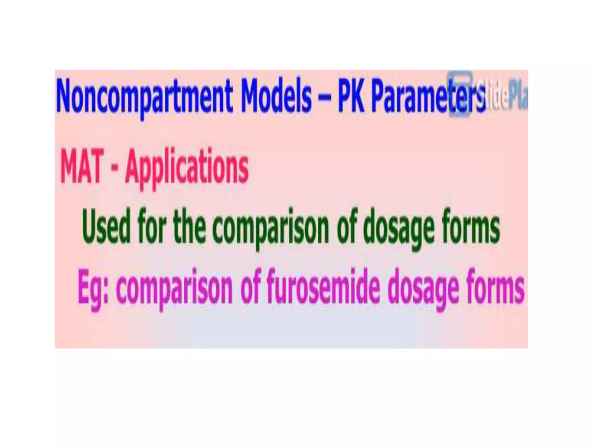 Non compartmental modelling | PPTX