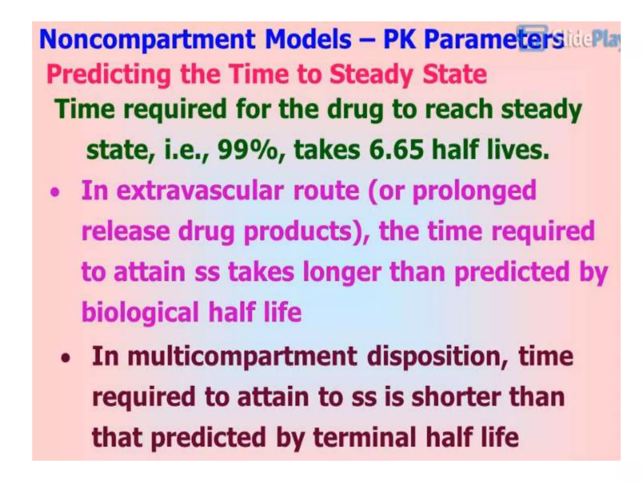 Non compartmental modelling | PPTX