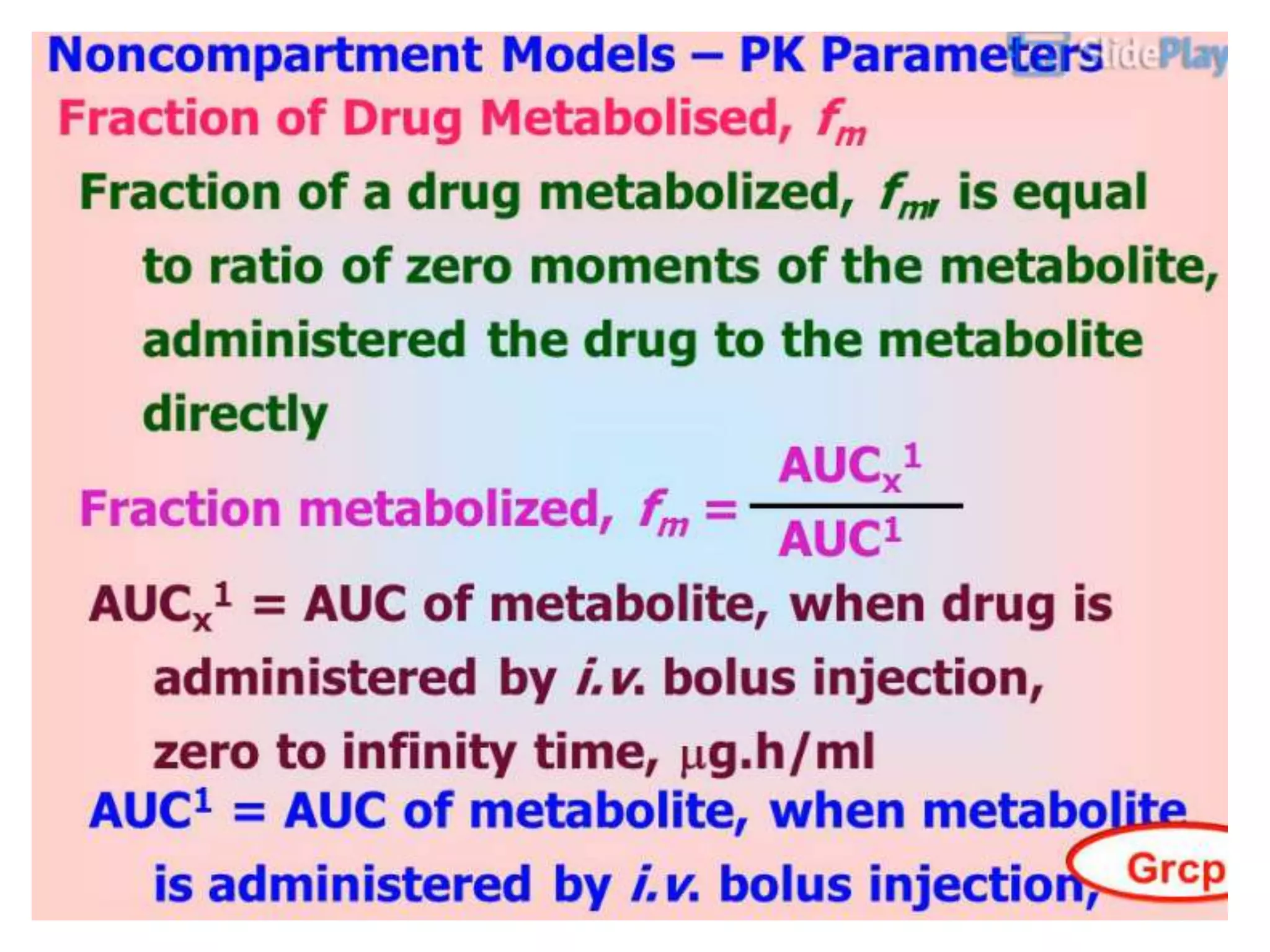 Non compartmental modelling | PPTX