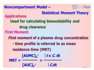 Non compartmental modelling | PPTX