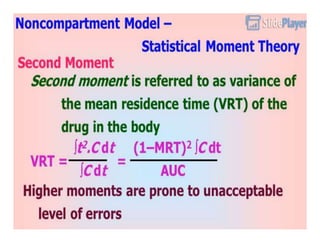 Non compartmental modelling | PPTX