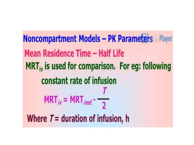 Non compartmental modelling | PPTX