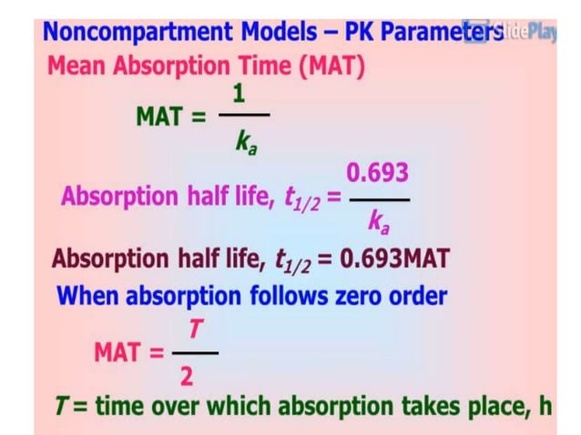 Non compartmental modelling | PPTX