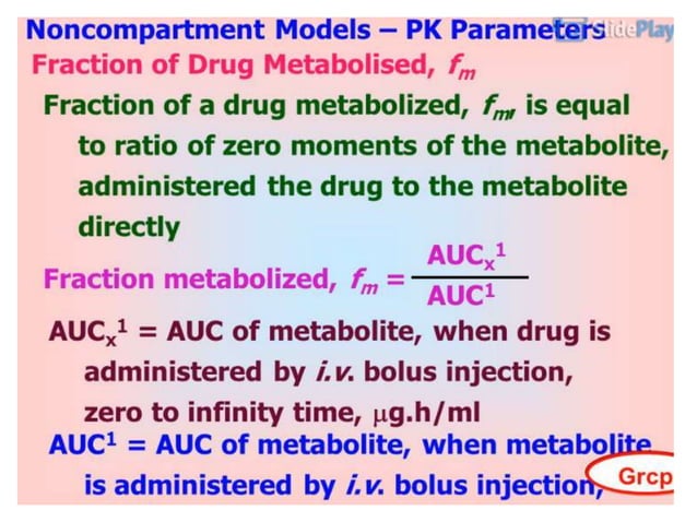 Non compartmental modelling | PPTX