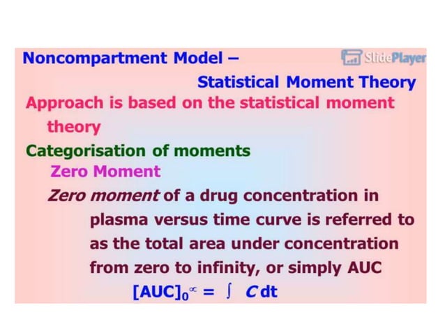 Non compartmental modelling | PPTX