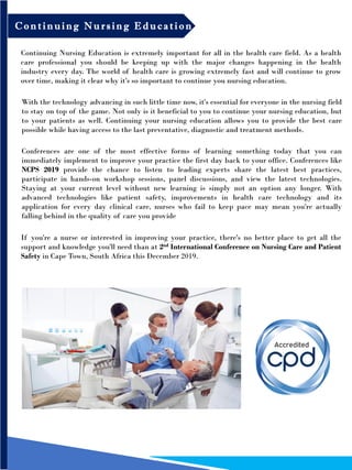 2nd International Conference on Nursing Care and Patient Safety | PDF