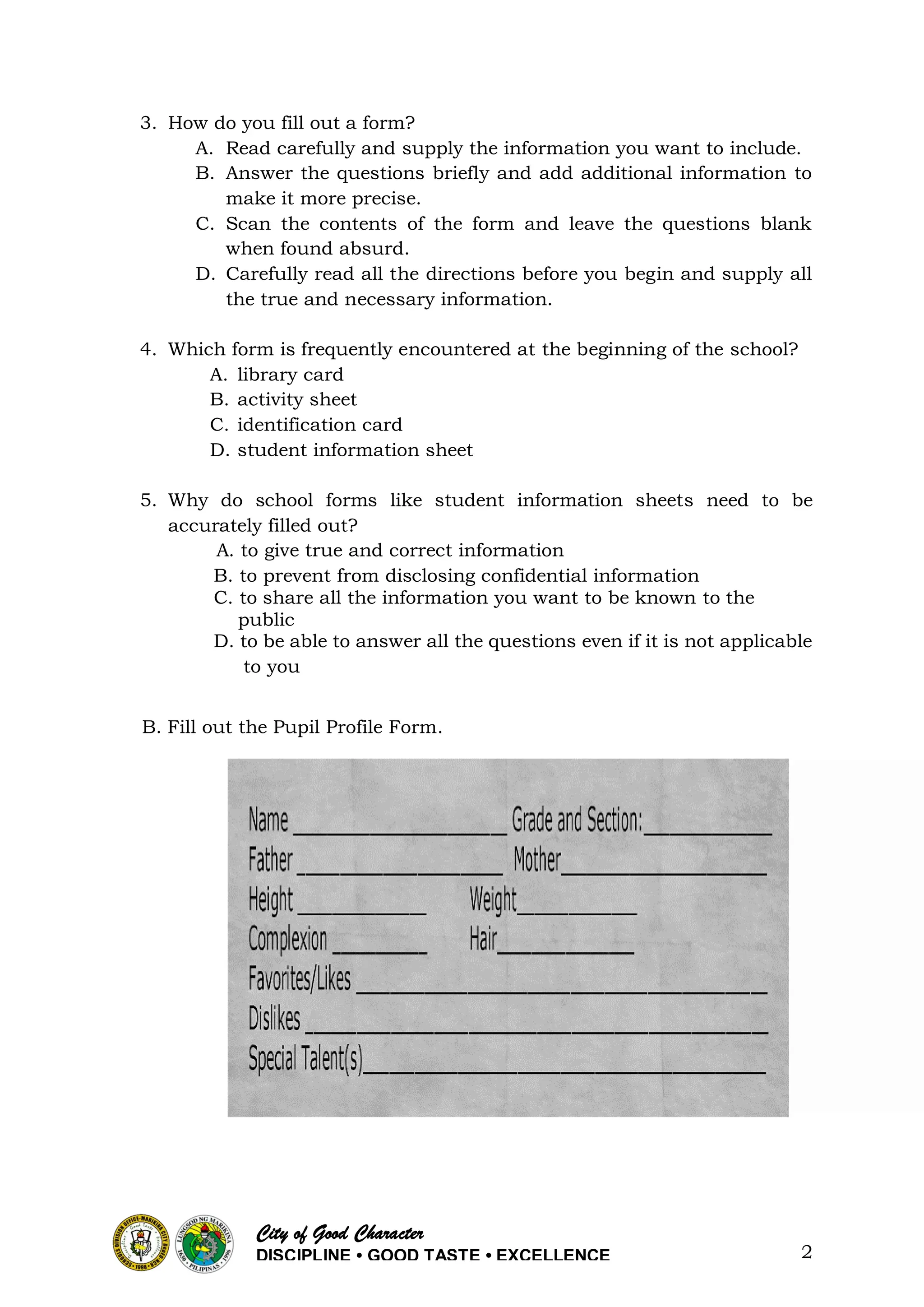English 5 Module First Quarter - Module 1 | PDF