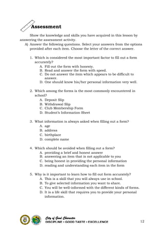 English 5 Module First Quarter - Module 1 | PDF