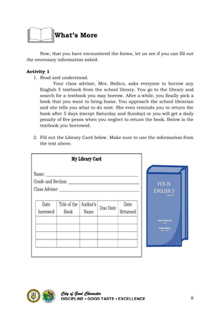 English 5 Module First Quarter - Module 1 | PDF