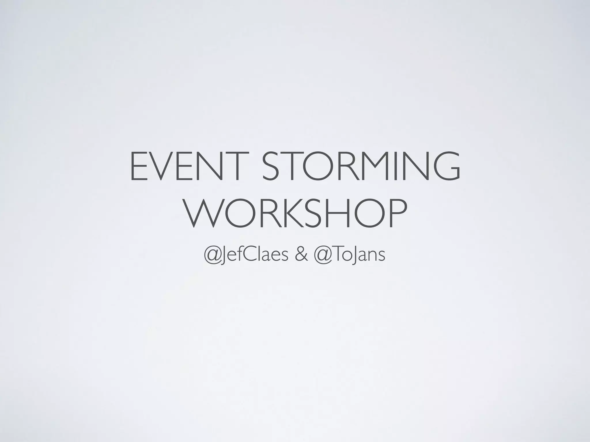 NCrafts Eventstorming workshop | PPT