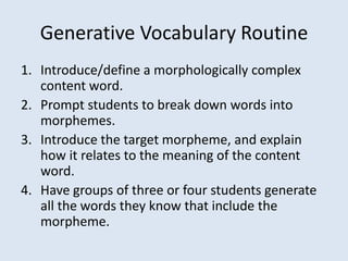 Morphology: Start Your Engines! (NCRA 2014) | PPTX