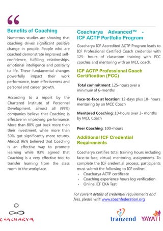 ICF Certified Coach Training Program in NCR | PDF | Education