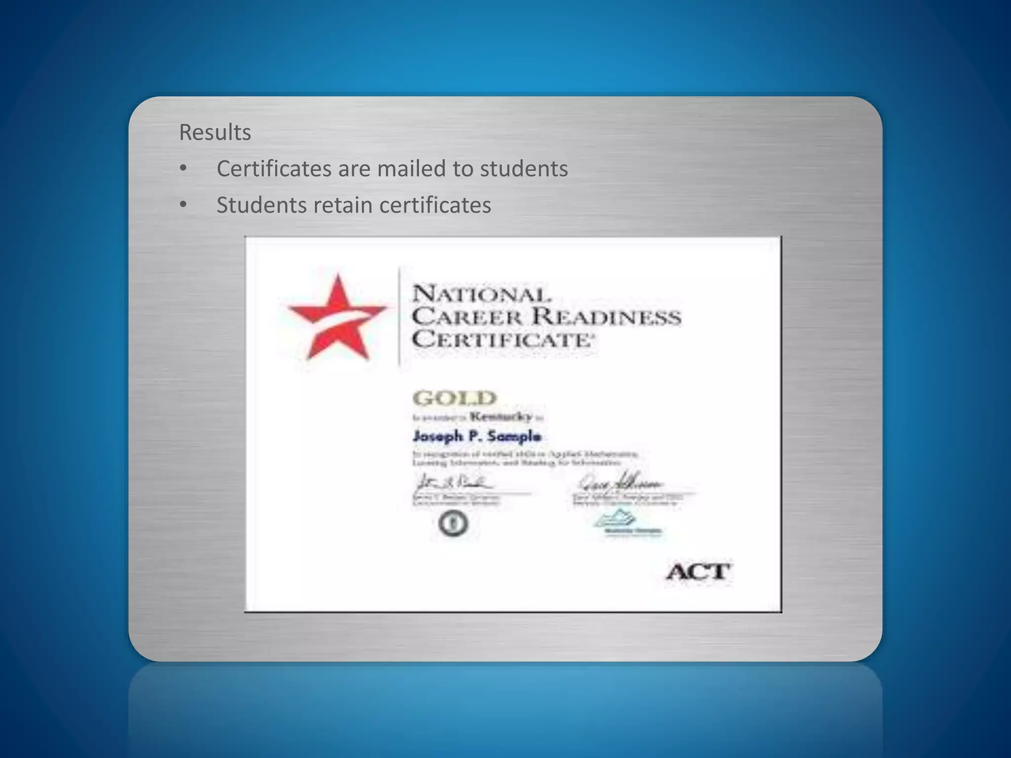 National Career Readiness Certification: An Overview | PPTX